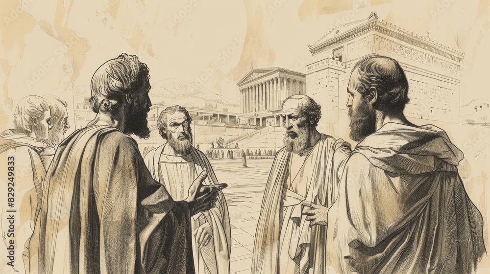 'Whitewashed Tombs' Rebuke by Jesus to Pharisees, Temple Scene ...