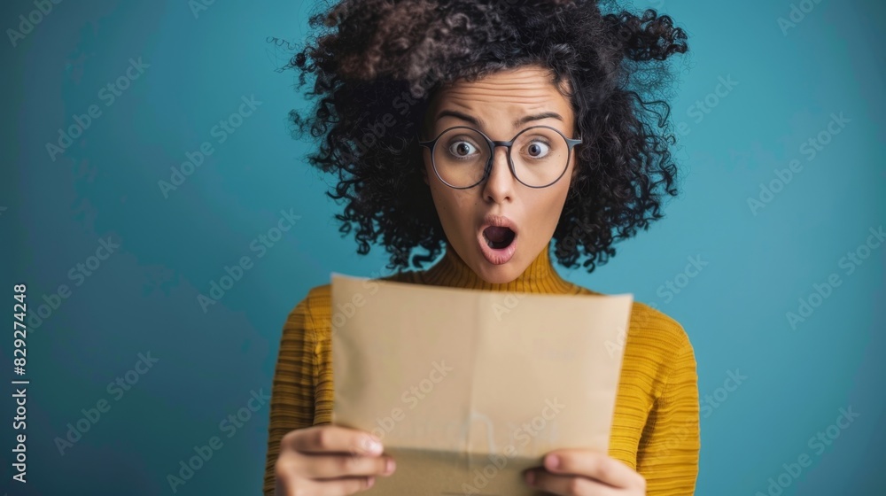 Shocked Businessman, Woman and Child Reading Surprising Letter ...