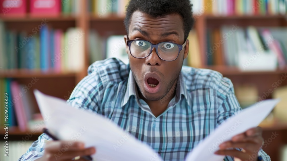 Shocked Businessman, Woman and Child Reading Surprising Letter ...