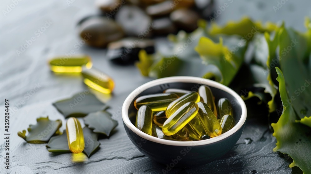 kelp supplement highlighting its rich nutrient content, including ...
