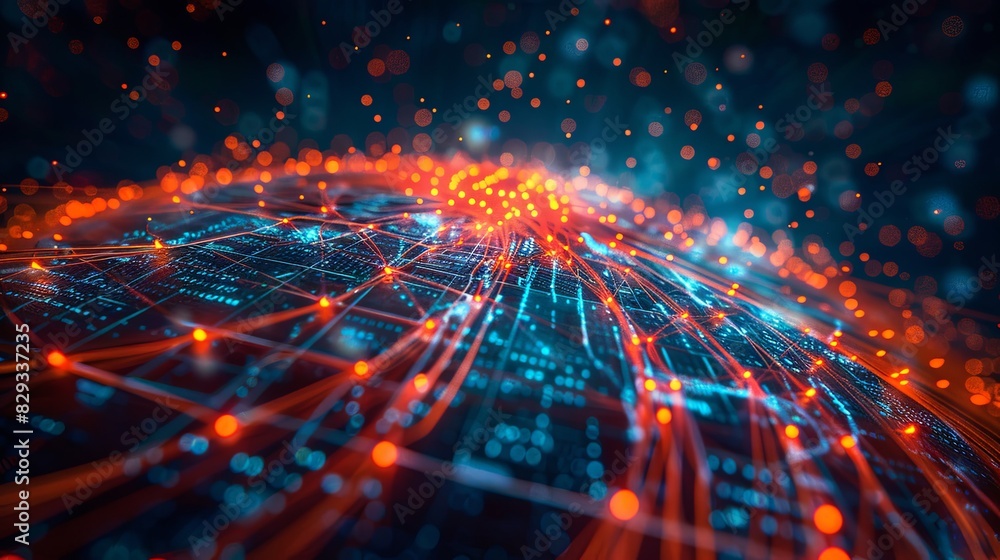 Global Connection Technology and Social Network Concept. World Map with ...