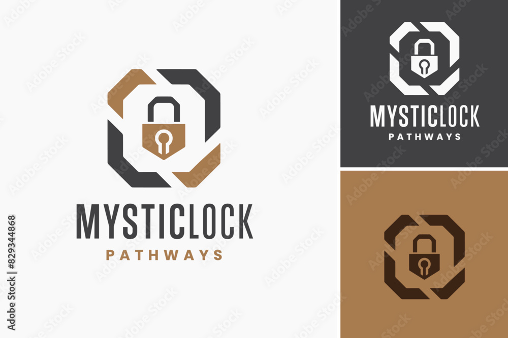 Mystic Lock Pathways Logo: An enigmatic design featuring a lock and ...