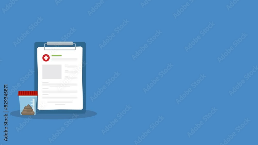 Stool analysis. Stool test feces icon. Stool sample in a plastic box ...