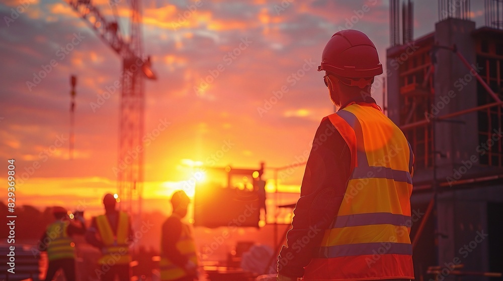 Illustrate a scene of dynamic highway construction progress, with ...