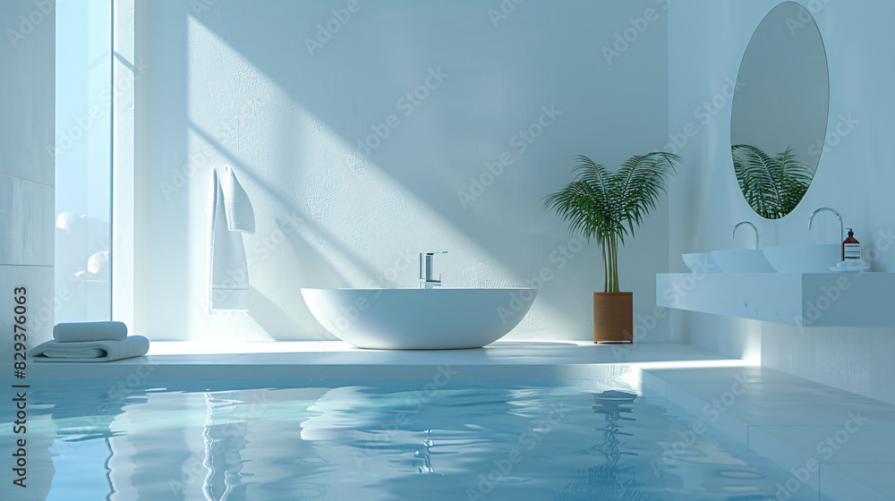 An AI-enhanced smart home bathroom with augmented reality displays ...