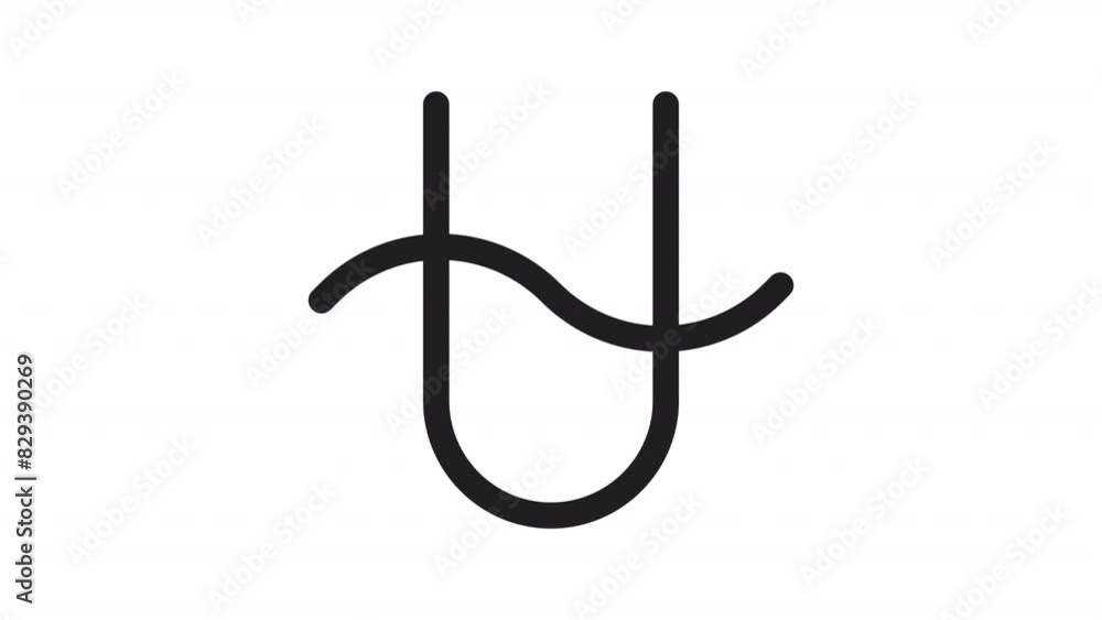 Animated ophiuchus sign icon. Serpent bearer symbol line animation ...
