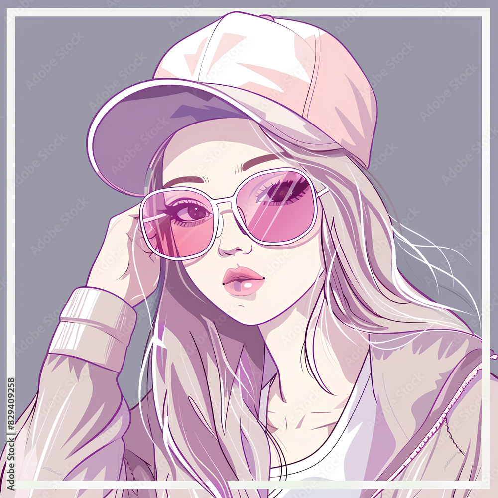 Kawaii Anime Portrait, anime girl character, anime girl sticker ...