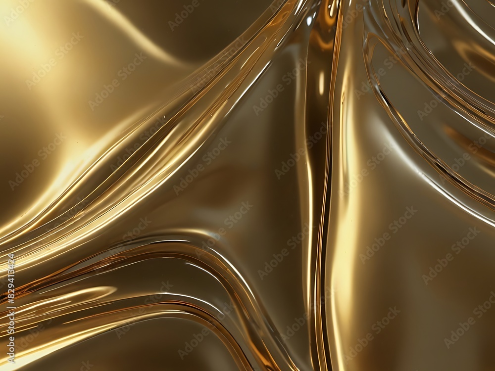 Foto de A stunning, high-gloss gold metal fluid effect with a chrome ...
