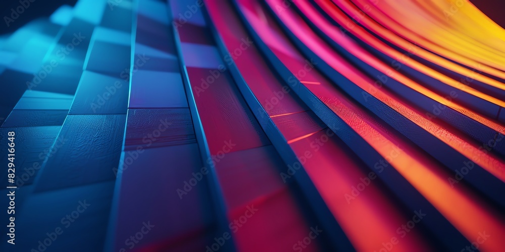 neon triangle light art wallpaper wallpaper, in the style of ...