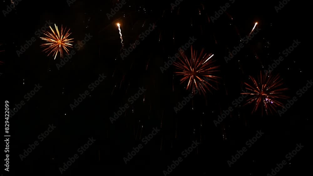 Colorful vibrant Firework celebrate anniversary happy new year 2024 ...