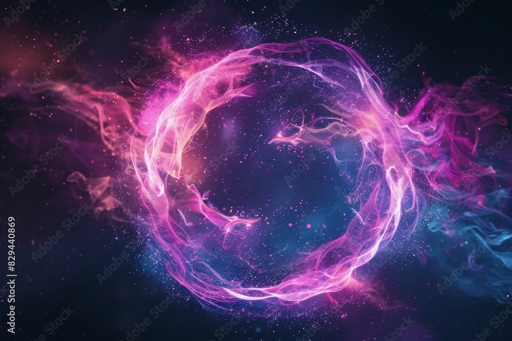 Science and Technology Concept, Atomic Structure with Nucleus - a ...