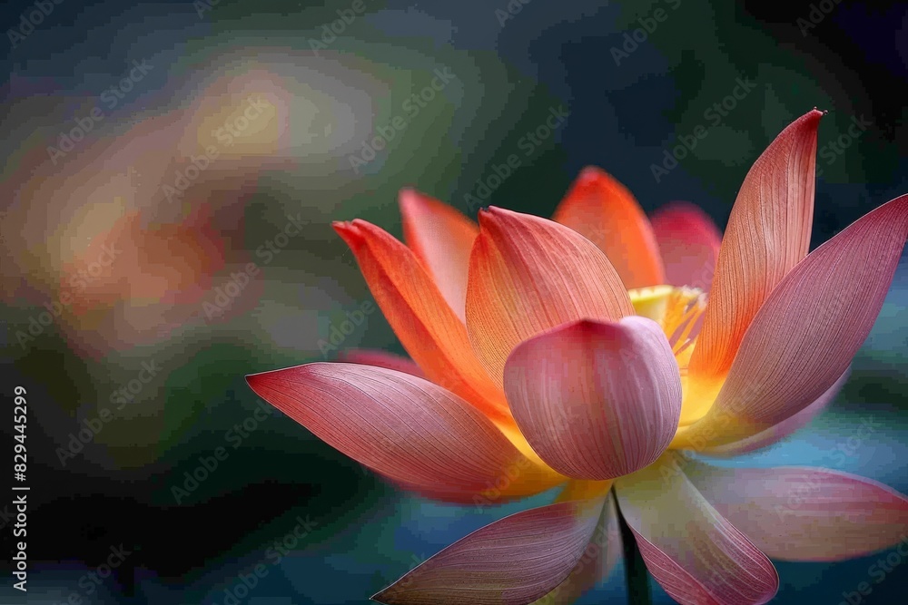 Artistic illustration of lotus flowers with butterflies, ideal for ...