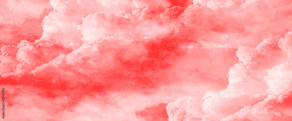 Vector red cloud texture background of red sky with clouds for ...