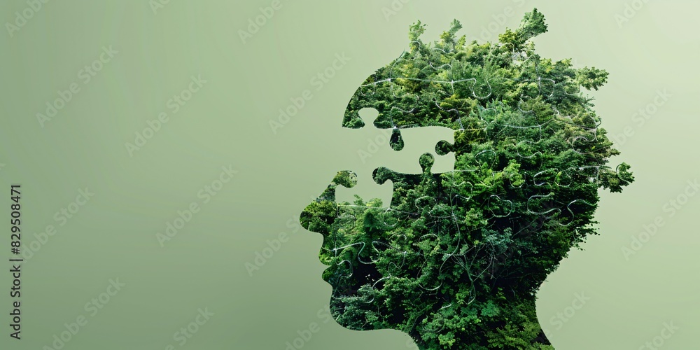 Eco-Concern: Mental image with puzzle pieces removed, expressing fear ...