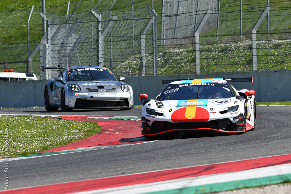 Scarperia, 23 March 2024 Italy: Ferrari 296 GT3 of Team Boem by Kessel ...