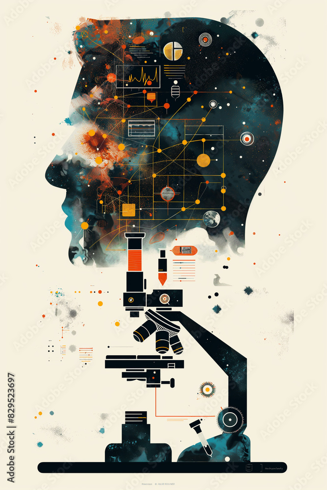 doctor, microscope, silhouette, medical, research, complexity ...