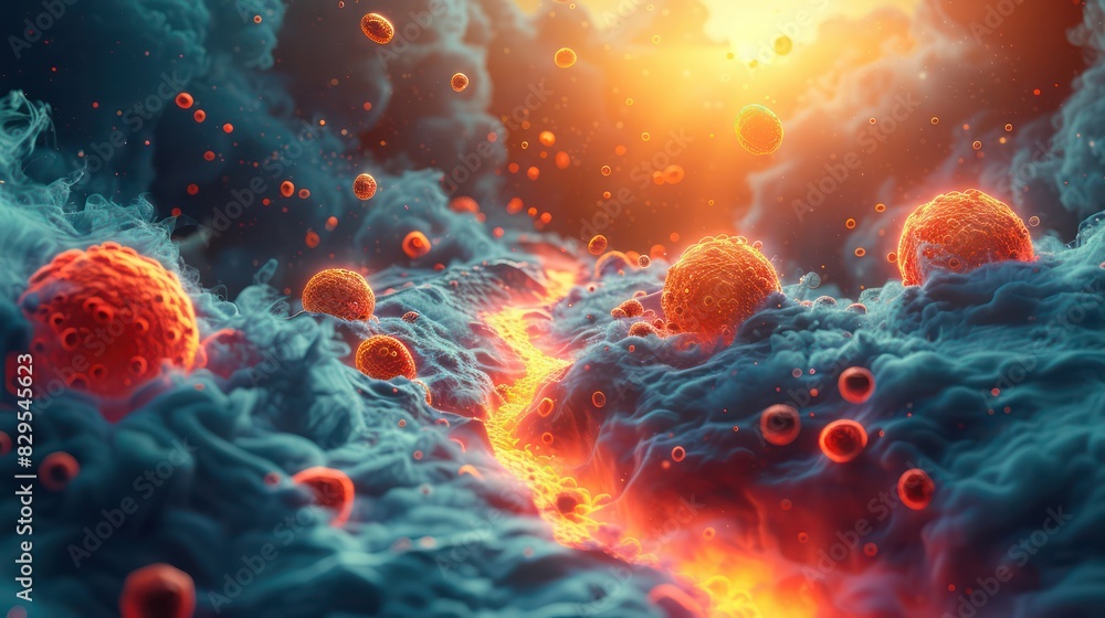 Visual representation of cholesterol and its impact on the body. Stock ...