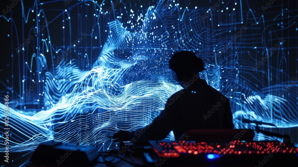 Utilizing complex statistical models the composer manipulates data to ...