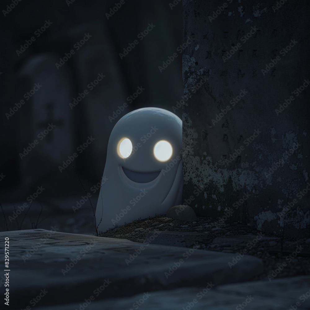 Friendly Phantom, Small Ghost's Halloween Hello from Beyond the Grave ...