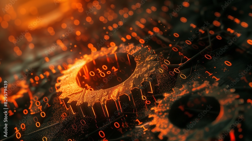 RUST programming language concept, featuring rusty gears intricately ... RUST programming language concept, featuring rusty gears intricately ...