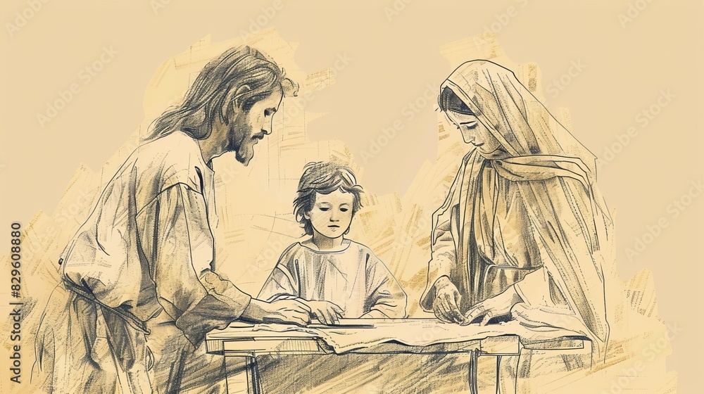 Biblical Illustration: Jesus' Early Life, Boy Jesus in Nazareth ...