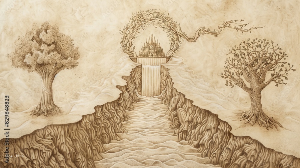 Biblical Illustration: River of Life, God's Throne, Tree of Life ...