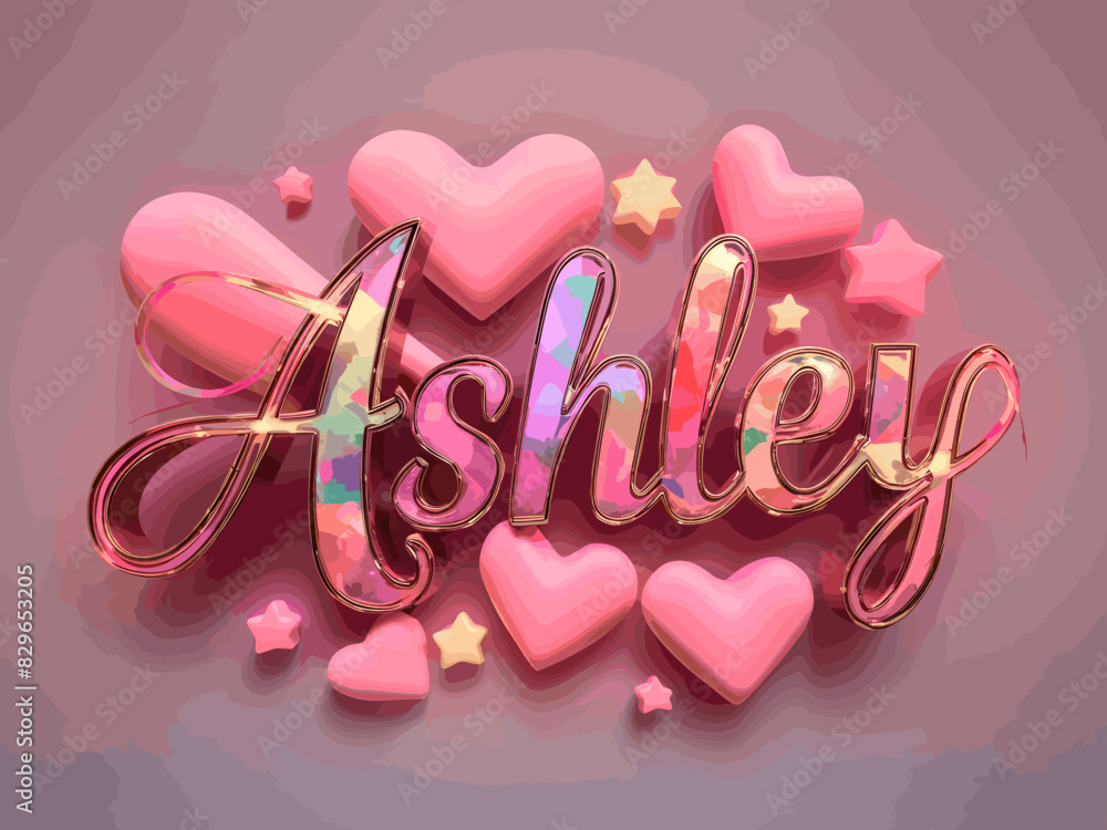 Ashley Name Logo Design Background, Ashley Name Typography Beautiful ...