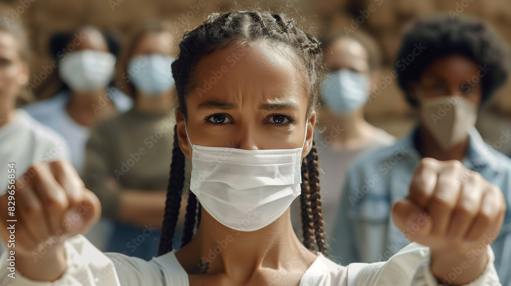 Protesters march through the streets, holding signs and chanting ...