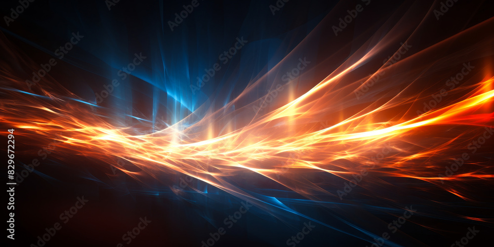 Radiant Cosmic Convergence: Vibrant Light Rays Merging in a Dynamic ...