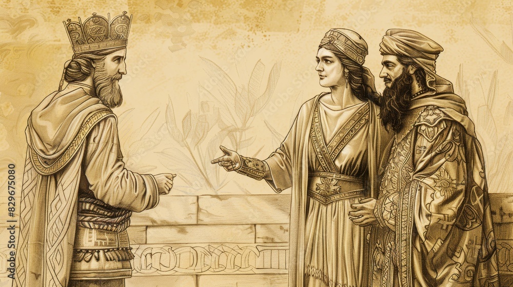 Biblical Illustration: Esther and Mordecai's Plan, Haman's Plot ...