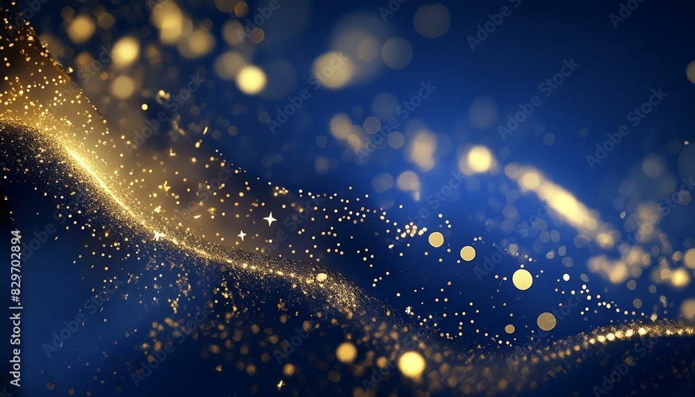 abstract background with Dark blue and gold particle texture Dark blue ...