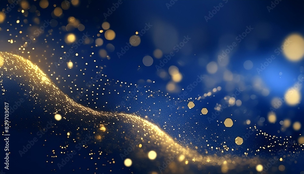 abstract background with Dark blue and gold particle texture Dark blue ...