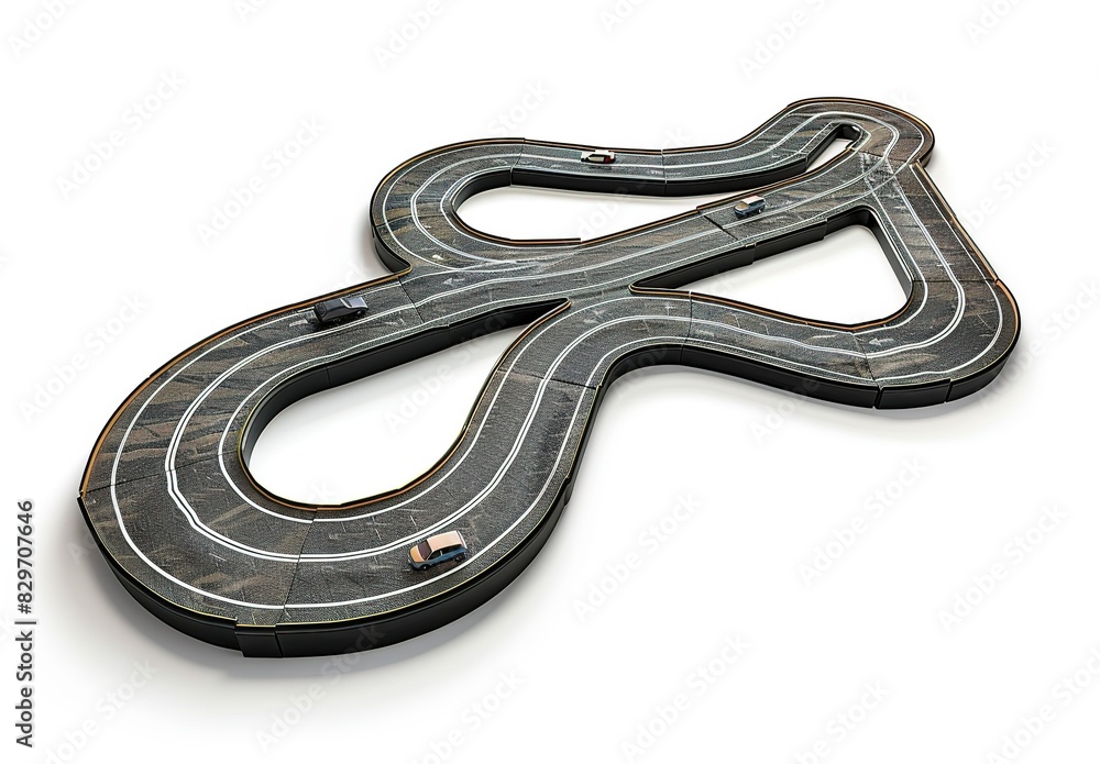 3D rendering of infinity symbol road in adventure route concept ...