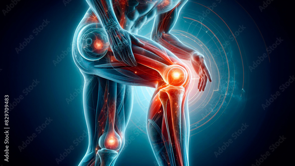 Knee pain, knee injury, anatomy concept Stock Illustration | Adobe Stock