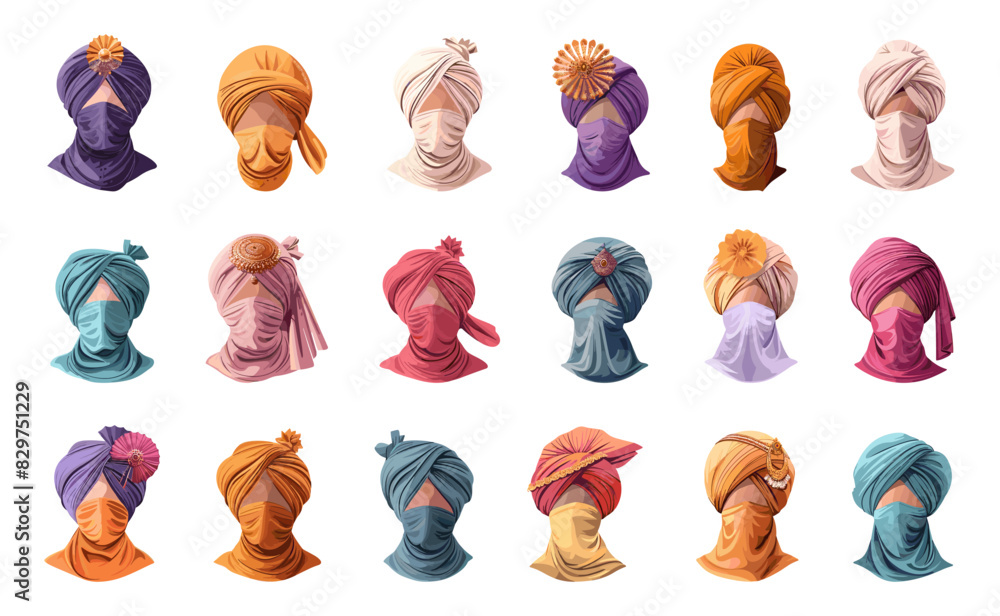 Turbans and Dastars. Headwear, Turban, Dastar, Sikh, Muslim, Indian ...