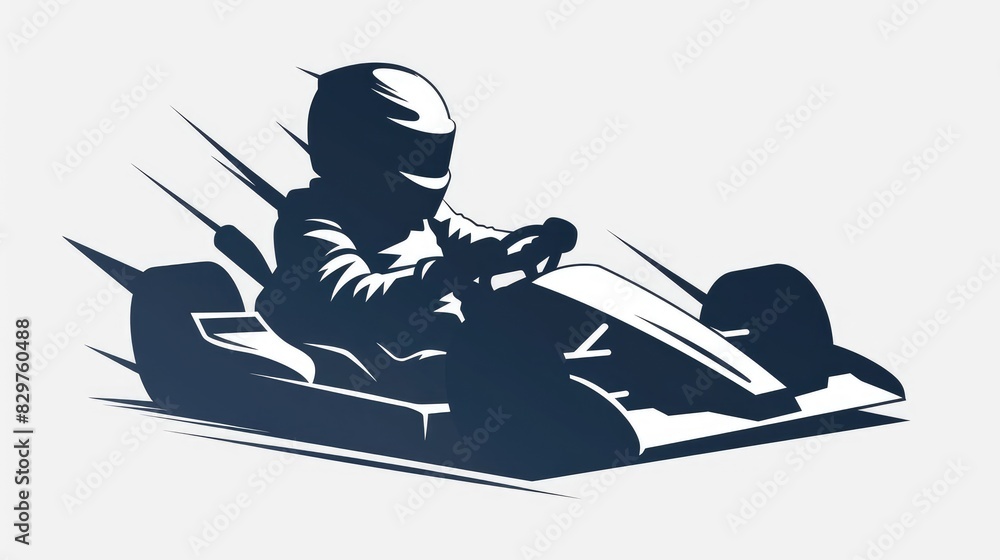 Revamp your go karting experience with a sleek and dynamic kart logo ...