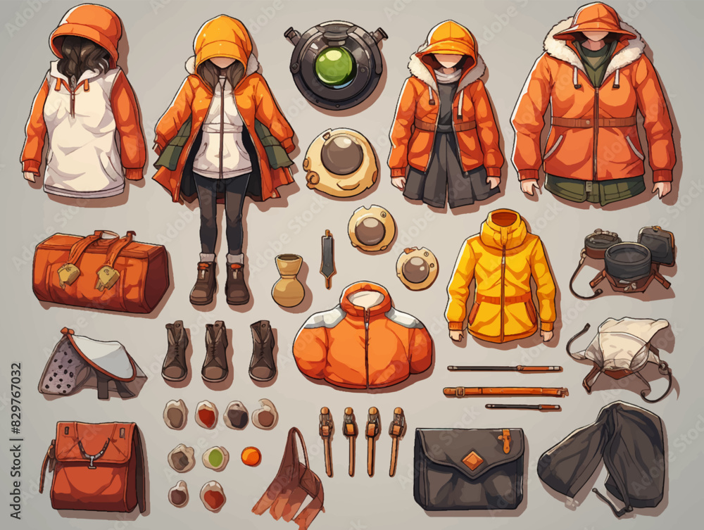 Anime manga cartoon characters for animation, motion graphic. Parts of ...