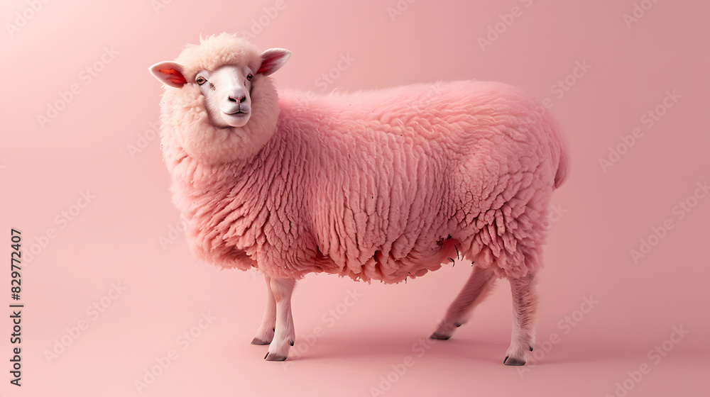 Cute pink sheep The cuteness of animals with beautiful fur and the ...
