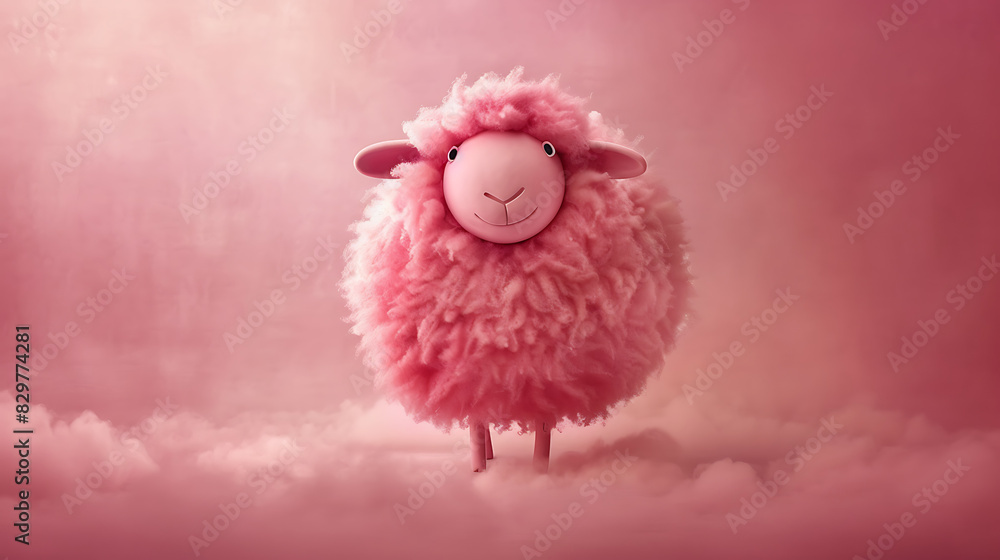 Cute pink sheep The cuteness of animals with beautiful fur and the ...