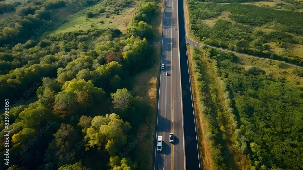 Capture stunning aerial views of modern highways, witness breathtaking ...