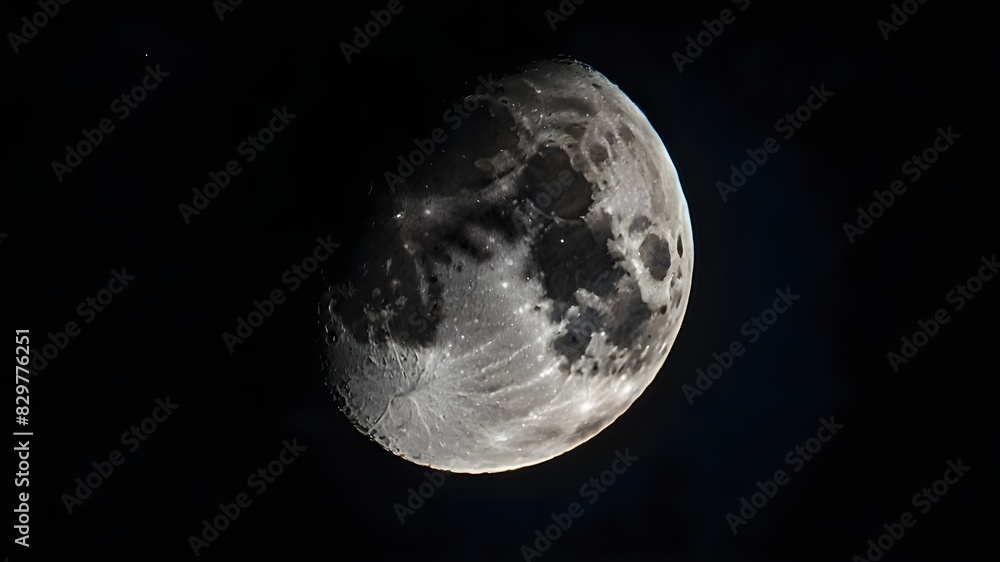 A close-up view of the moon revealing its majestic presence: Capturing ...