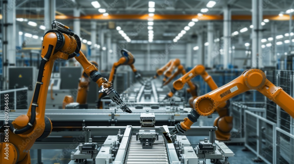 AI-powered robots in factory ensure precise & fast assembly of complex ...