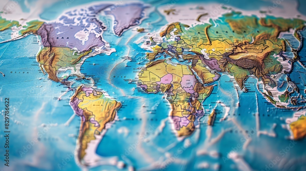 Develop a world map that shows the current political boundaries of all ...