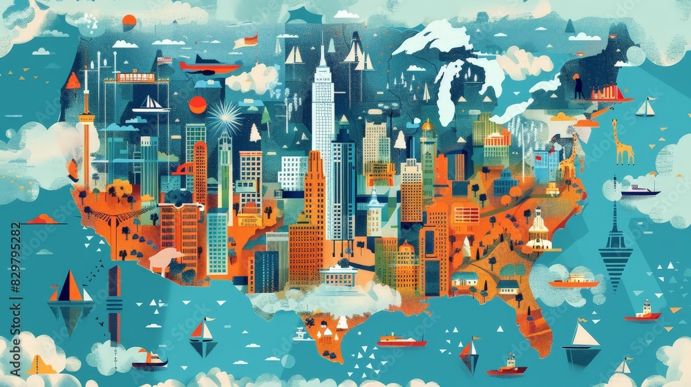 Illustrate a map showing the most desirable real estate markets in the ...