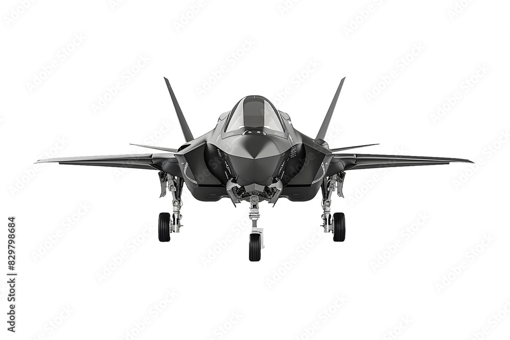 Stealth Fighter Aircraft in Studio isolated on transparent background ...
