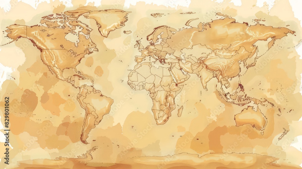 Produce a world map that marks the locations of the world's major ...