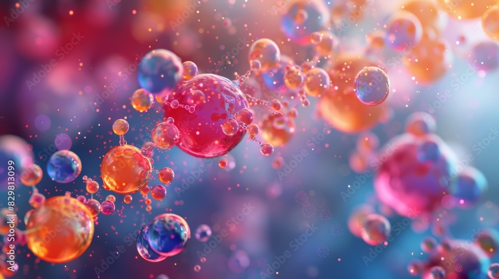 A 3D illustration of a large, complex molecule, highlighting the ...