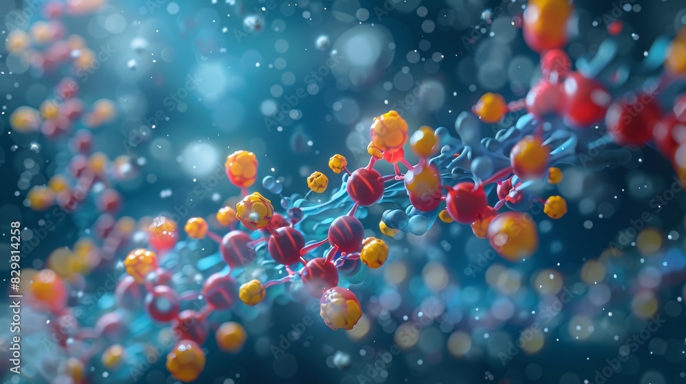 A detailed 3D rendering of a lipid molecule, showing its structure and ...
