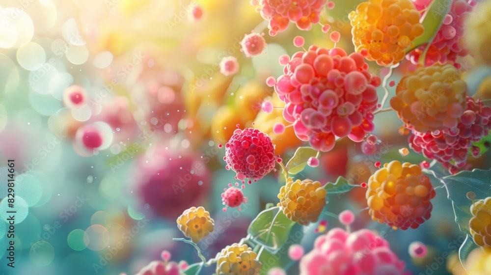 A digital artwork showcasing the diversity of lipid and carbohydrate ...