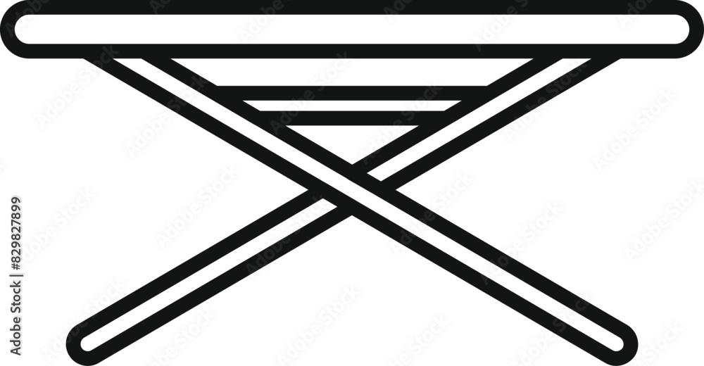 Simple line drawing of an ironing board suitable for various design ...